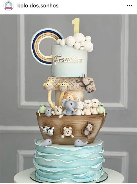 Noahs Ark 1st Birthday Cake