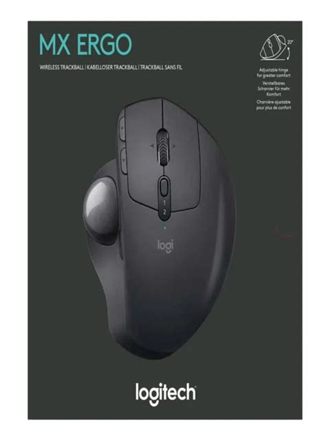 Mouse Logitech Mx Ergo Graphite Wireless Trackball Pentru Pc