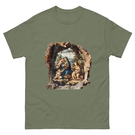 レオナルド・ダ・ヴィンチ【岩窟の聖母】tシャツleonardo Da Vinci【our Lady Of The Rock Cave】t