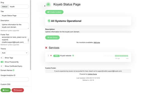 monitor your websites and apps using uptime kuma