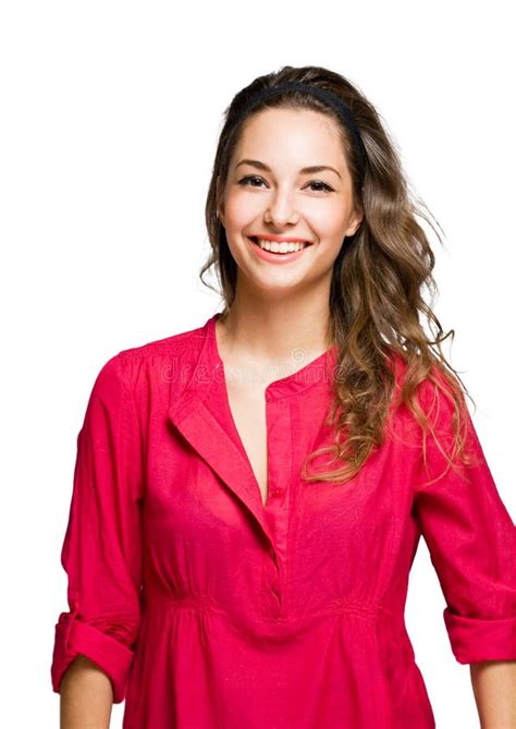 Brunette Woman Using Analog Camera Stock Image Image Of Gorgeous