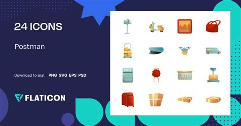 Postman Icon Pack 24 Svg Icons