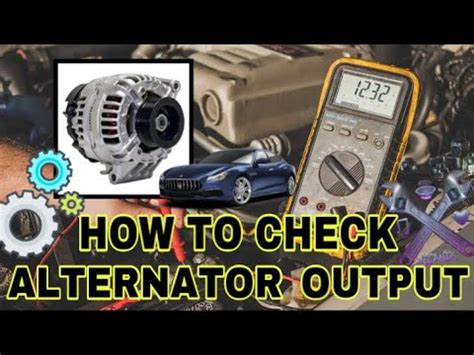 How To Check Alternator Output With Multimeter YouTube