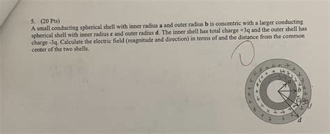 solved 20 ﻿pts a small conducting spherical shell with