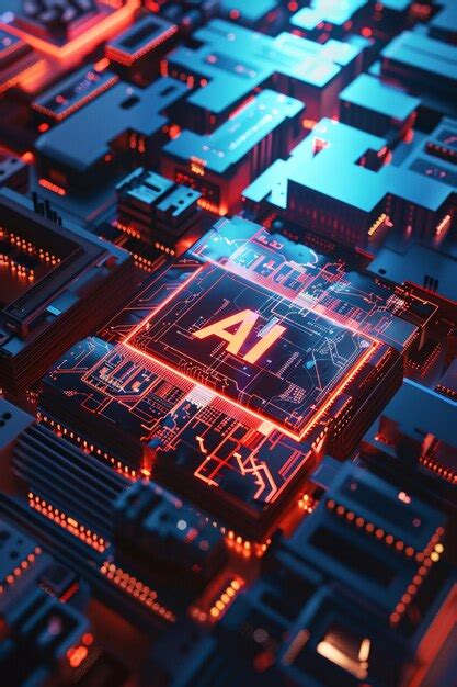 Premium Photo A Digital Display Of A Circuit Board With The Number 4 On It