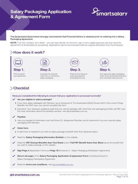 Fillable Online Salary Packaging Application Form Fax Email Print Pdffiller
