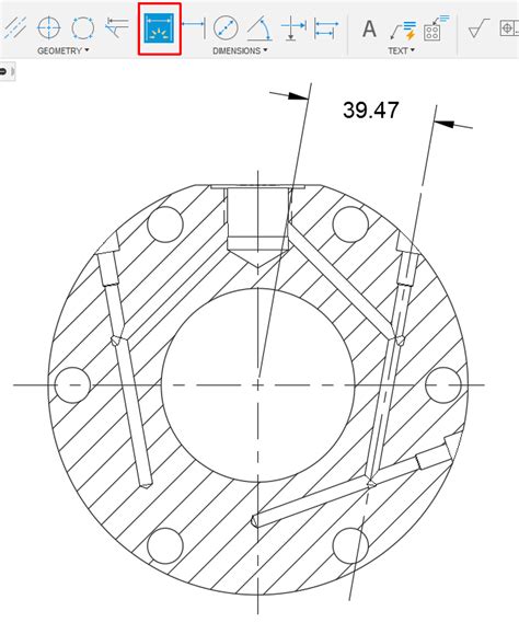 Solved Dimensioning Of Angular Holes In Drawing Autodesk Community