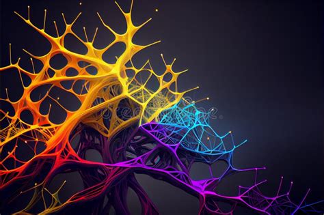 Plexus Geometrical Colorful Abstract Background Abstract Digital Communication Points Stock