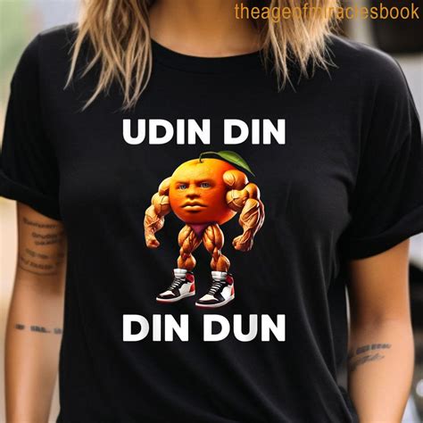 Udin Din Din Dun Italian Brainrot Meme Udindindindun Orange T Shirt