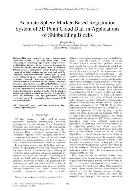 Pdf Accurate Sphere Marker Based Registration System Of 3d · Most Well Known Algorithm For
