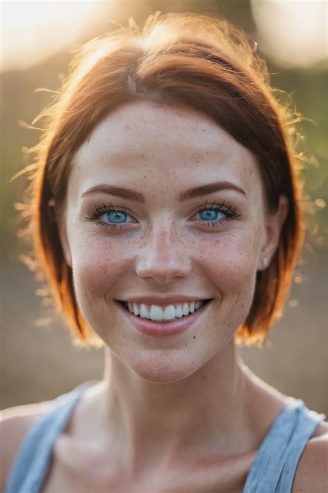 Beautiful Lady Freckles Bi Image Created By Tensor Art