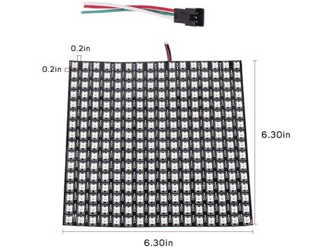 led matrix 16x16 ws2812b rgb 5050 99tech