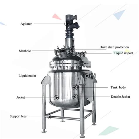 Isothermal Continuous Stirred Tank Reactor Mixing Tank Reactors Made With Stainless Steel