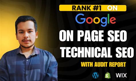 optimize onpage technical seo for wordpress shopify wix website by