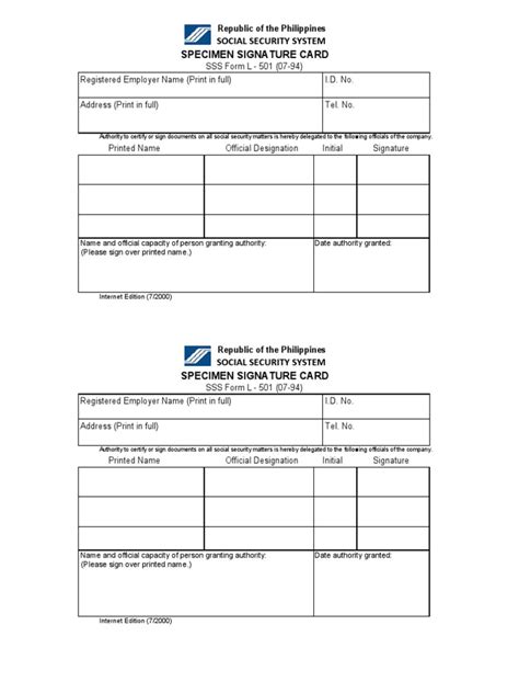 Sss E1 Editable Form Pdf Identity Document Government