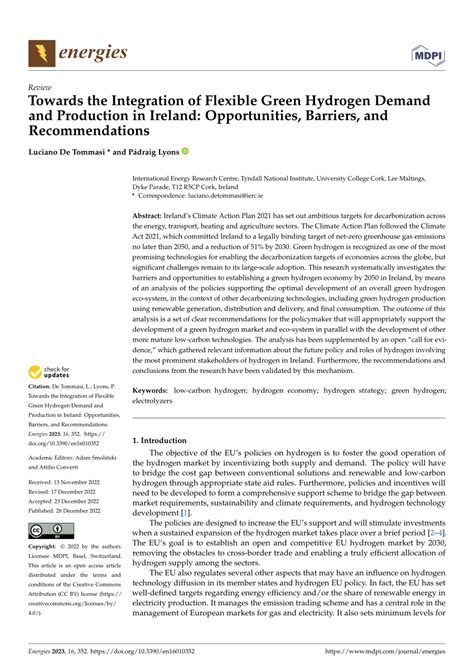 pdf towards the integration of flexible green hydrogen demand and