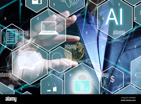 Ai Tech Businessman Show Virtual Graphic Global Internet Connect Chatgpt Chat With Ai