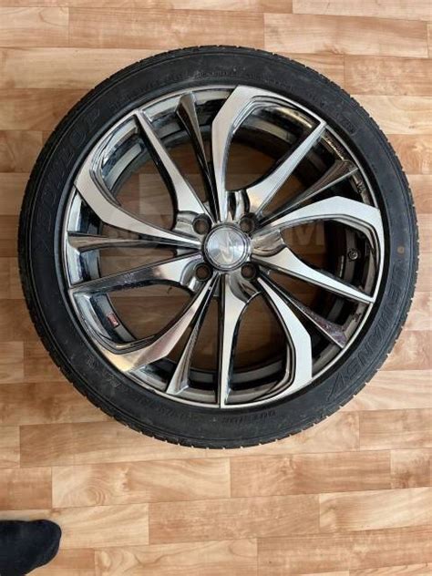 Диски литые r17 weds leonis+ шины dunlap lemans V, 17", 1 шт, 205 мм ...
