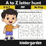 A To Z Letter Hunt And Color Worksheets Find And Color Each Alphabet Letter