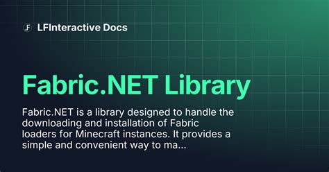 fabric library lfinteractive docs