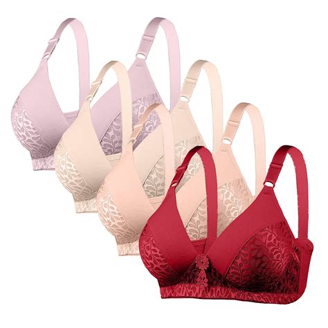 Gersome 4 Pack Womens Bras Wireless Full Coverage Plus Size Minimizer