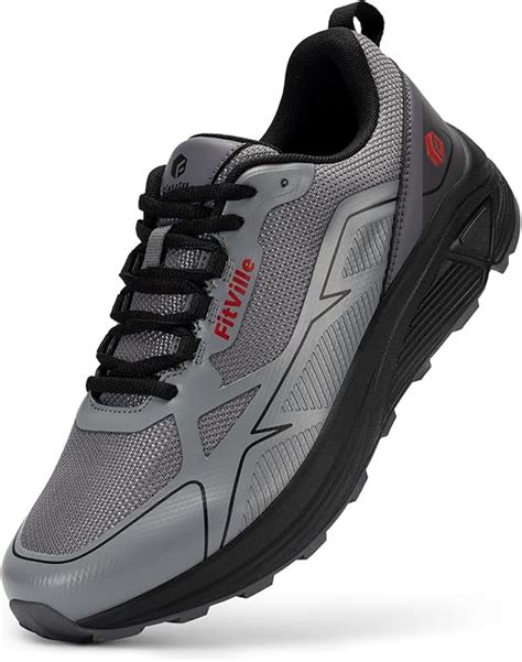Fitville Wide Shoes For Men Non Slip Trail Running Shoes
