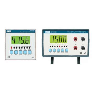Single Lcd Three Phase Multifunction Meters VAC Model Name Number Meco Em At In