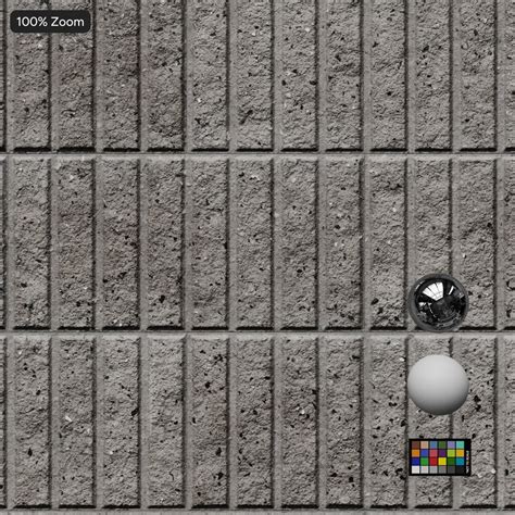 Fluted Concrete Block Wall Texture Poliigon