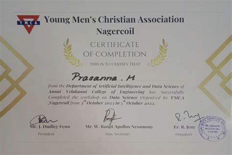 prasanna m on linkedin datascience workshop datascience certificate completioncertificate