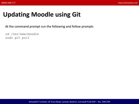 Installing Moodle Using Git Ppt