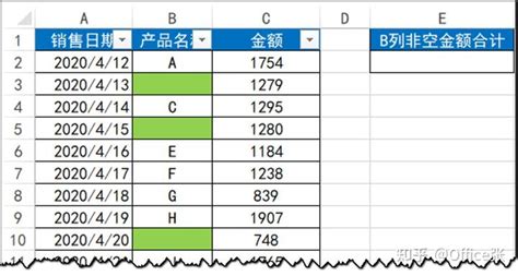 使用sumif函数对条件不为空的数据求和 知乎