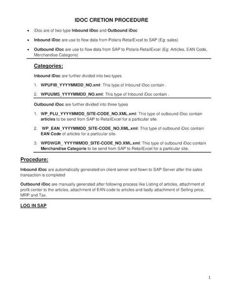 Pdf Idoc Cretion Procedure Idoc Cretion Procedure • Idoc Are Of Two Type Inbound