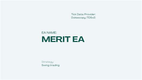 Profitable Expert Advisor Scalper Merit Ea Ea Forex Lab