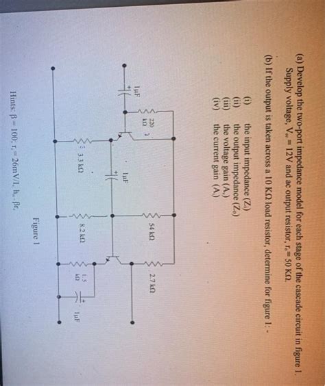Solved A Develop The Two Port Impedance Model For Each