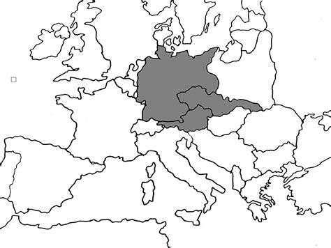 Контурная карта европы цветная