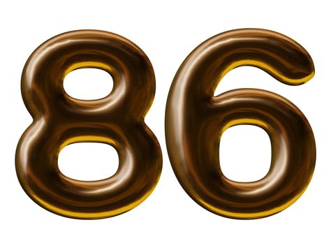 Number 86 Design In 3d Render 19552798 Png