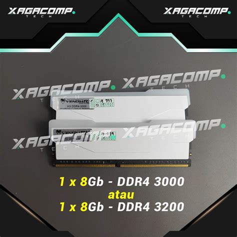jual venomrx ram pc desktop memory ram venomrx lodimm ddr4 3200 1x 8gb super rgb hitam
