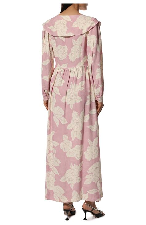 Женское светло розовое платье из вискозы Miu Miu купить в интернет магазине ЦУМ арт Mf4034