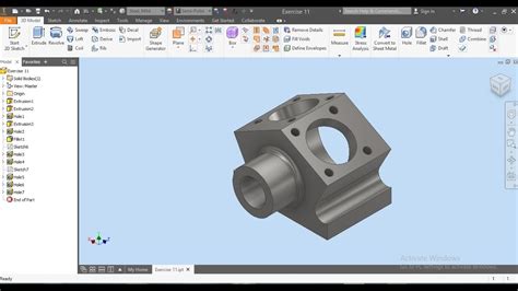 Autodesk Inventor Tutorial For Beginners Practice Part Mini Crank Case Automobile Parts