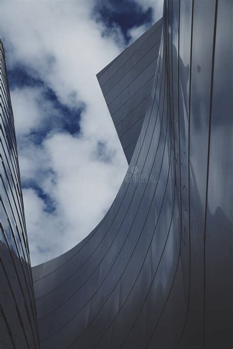 Walt Disney Concert Hall Close Vertical Detail Editorial Photo Image