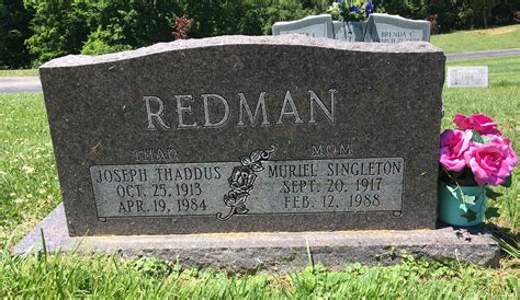 Joseph Thaddeus Thad” Redman 1913 1984 Mémorial Find A Grave