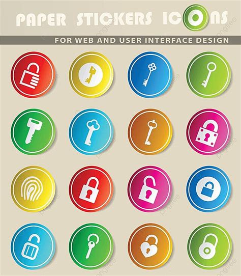 Lock And Key Icon Set Lock Lock And Key Coded Vector Lock Lock And