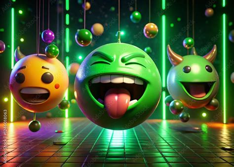 Ilustración De Stock Night Photography Hilarious Emoji Animation