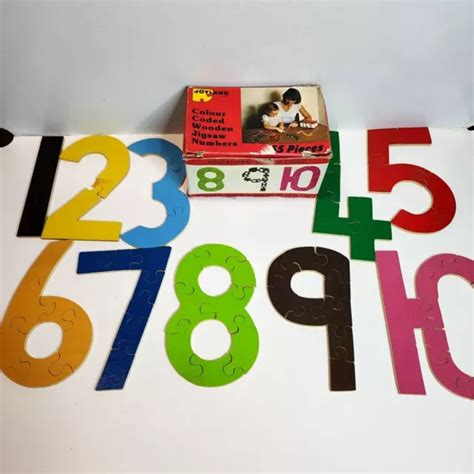 Joyland Colour Coded Wooden Jigsaw Numbers Puzzle In Made Australia