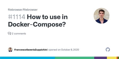 How To Use In Docker Compose Issue Filebrowser Filebrowser GitHub