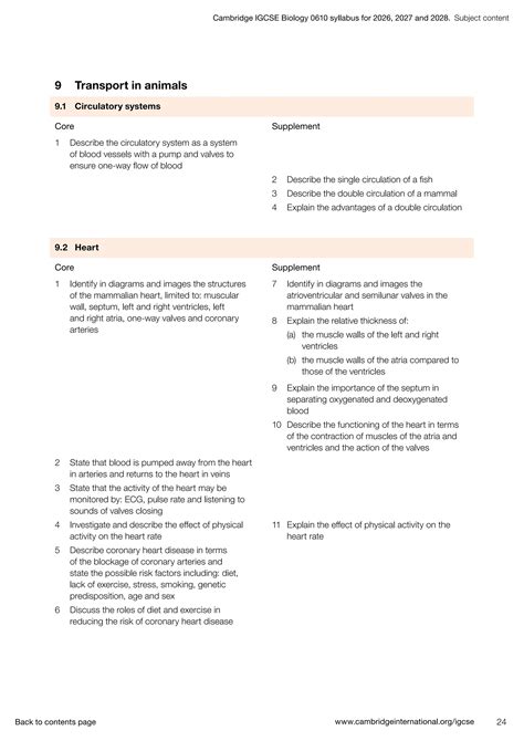 Igcse Biology 0610 2026 2028 Syllabus Pdf