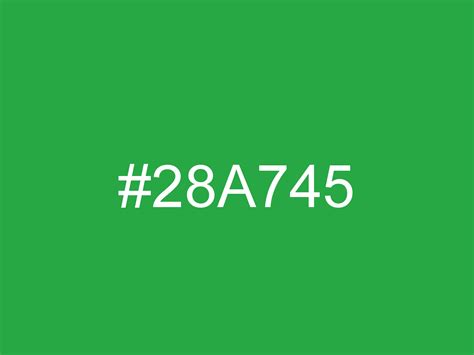 Hex 28a745 Color