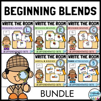 Beginning Blends Initial Blends Write The Room Differentiated BUNDLE