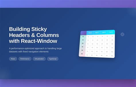 Building Sticky Headers And Columns With Tanstack Virtualizer React