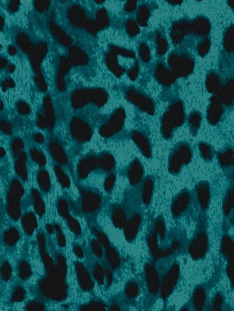 Crepe De Chine Teal Lagoon Leopard En 2024